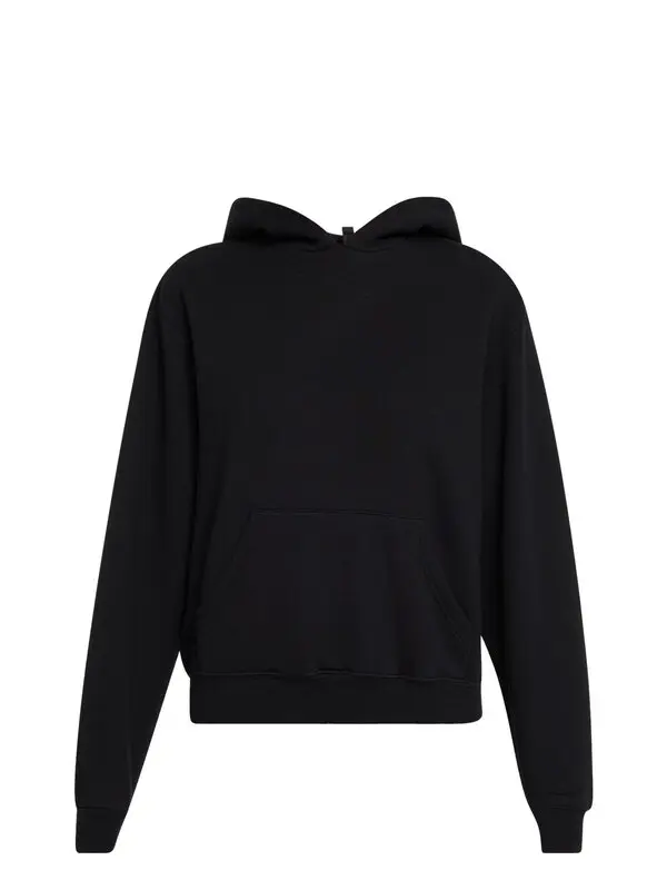 SKIMS Cotton Fleece Hooded Pullover - Onyx