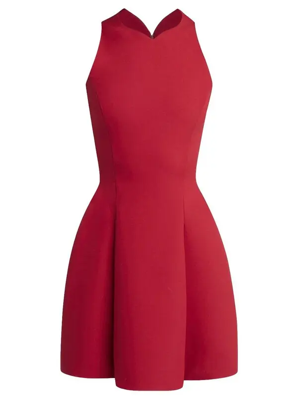 Versace Sleeveless Sculptural Mini Dress - Parade Red