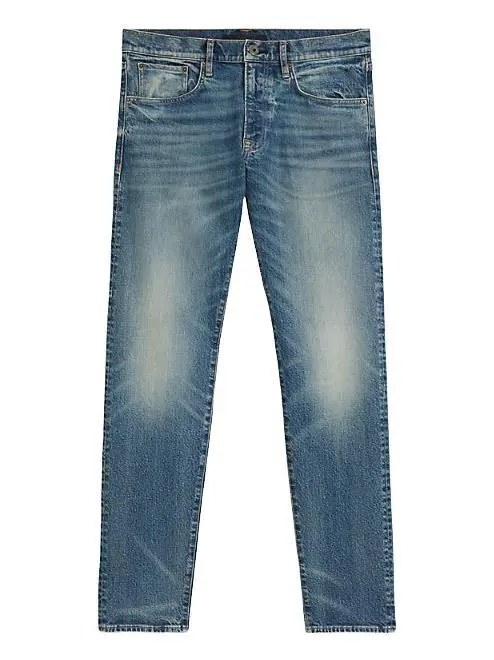BOSS Beckham X Slim-leg Mid-rise Stretch-denim Jeans - Medium Blue