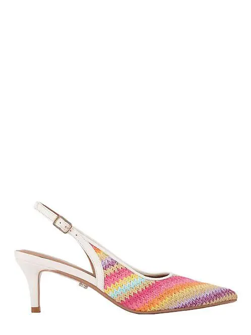 Carvela Positano Striped Woven Kitten Heels - Mult/other