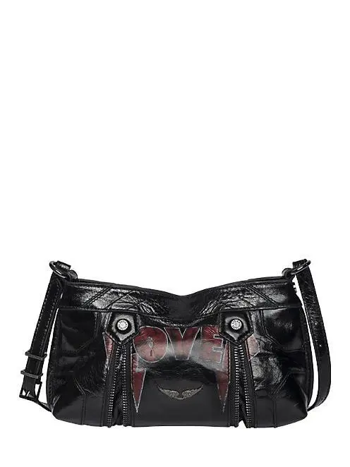 Zadig&Voltaire Sunny Moody Patent-leather Cross-body Bag - Black