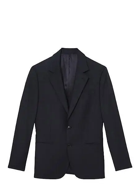 REISS Seminar Single-breasted Woven Blazer - Navy