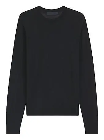 BOSS Beckham X Crewneck Regular-fit Wool Jumper - Dark Blue