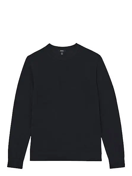 REISS Crewneck Merino Wool Jumper - Midnight Navy