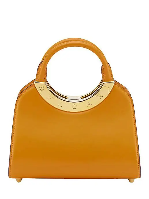 BVLGARI Roma Small Leather Top-handle Bag - Yellow