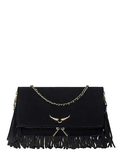 Zadig&Voltaire Rock Suede Shoulder Bag - Black