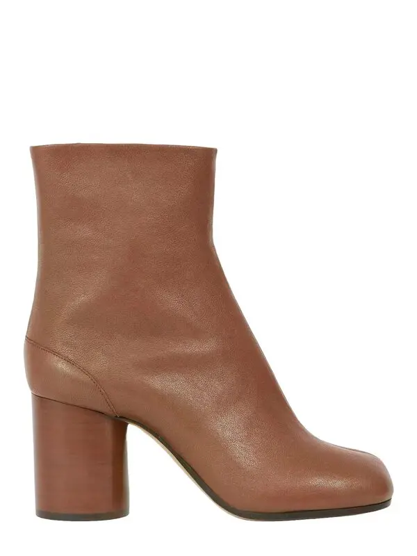 MAISON MARGIELA Tabi Leather Ankle Boots - Brown