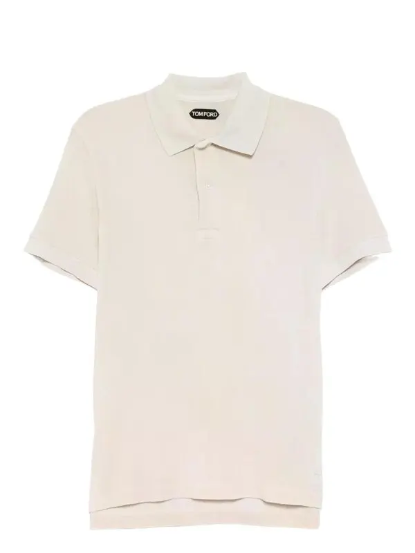 TOM FORD Towelling Polo Shirt - Neutrals