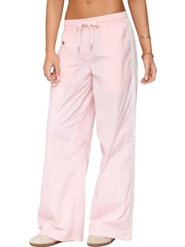 EDIKTED Annabella Low Rise Nylon Track Pants - Light-pink