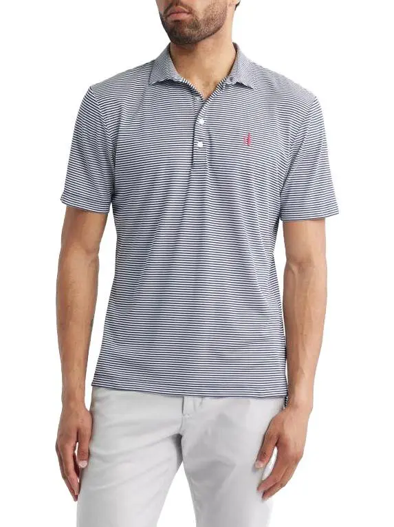 Johnnie-o Dru Stripe Performance Polo - Navy