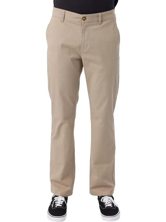 O'Neill Transporter Flat Front Stretch Cotton Chinos - Khaki