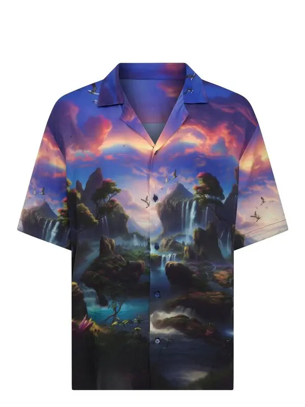 JE TE VEUX River Shirt - Scenic Print