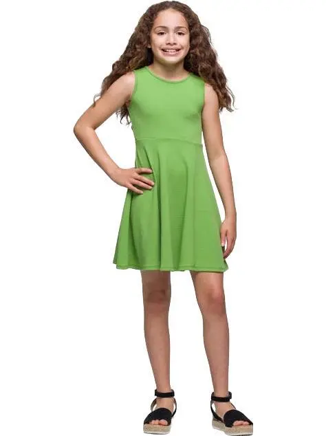 24SEVENKID Sleeveless Fit And Flare Dress - Kiwi