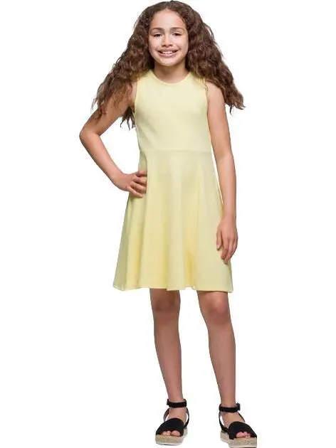 24SEVENKID Sleeveless Fit And Flare Dress - Yellow