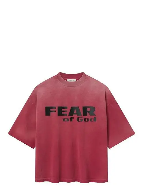 Fear Of God Relaxed Fear Is Gone Tee Shirt - Red/black