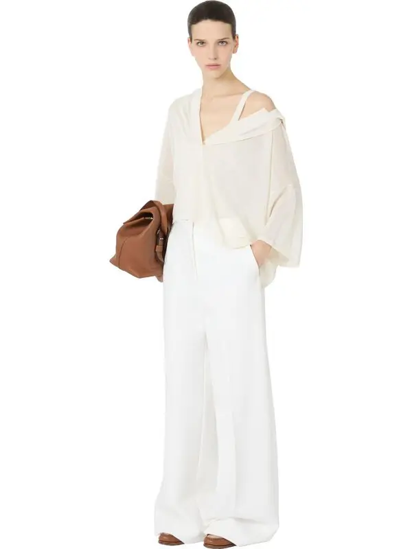 Max Mara Loose Cotton And Viscose Jumper - Ivory