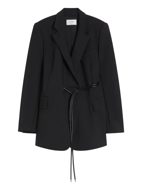 Max Mara Belted Blazer - Black