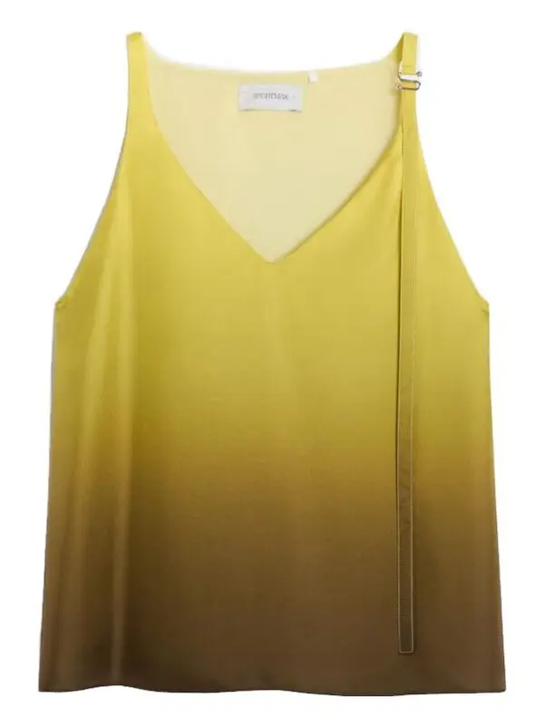 Max Mara Ombré Silk Lingerie Top - Yellow