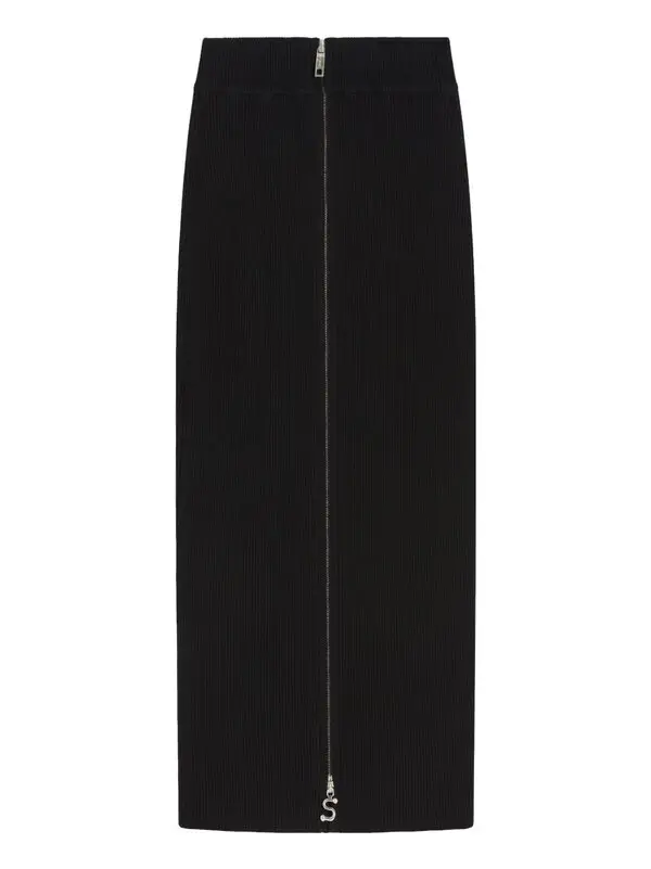 Max Mara Knit Pencil Skirt - Black