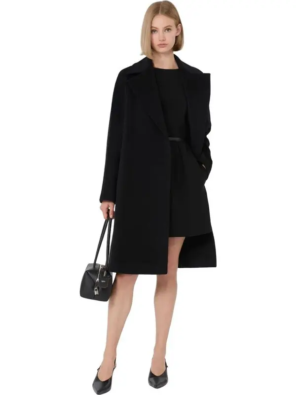 Max Mara Wool Robe Coat - Black
