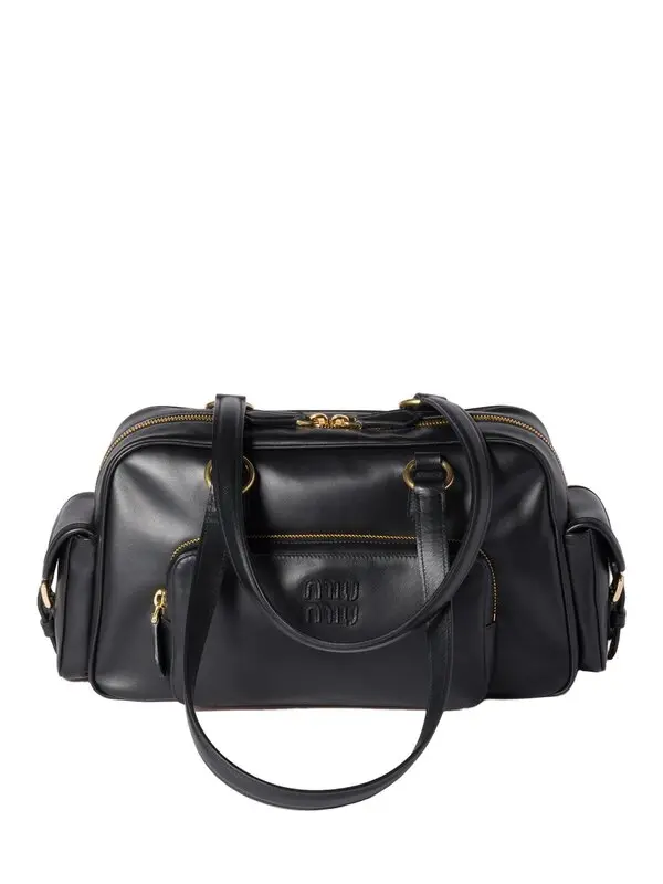 Miu Miu Nappa Leather Top-handle Bag - Black