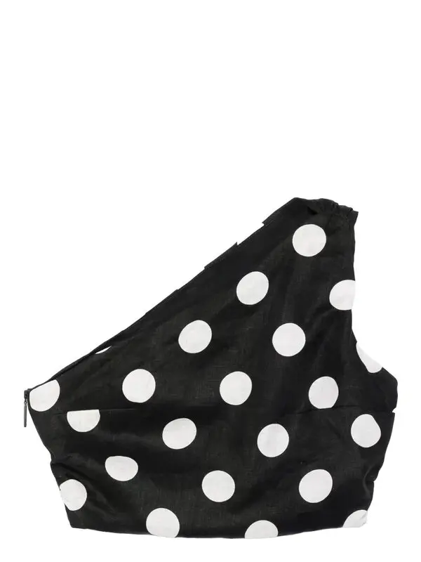 CALA DE LA CRUZ Escalante One-shoulder Top - Black