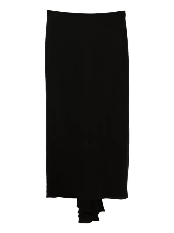 TOM FORD Ruffled Silk Skirt - Black