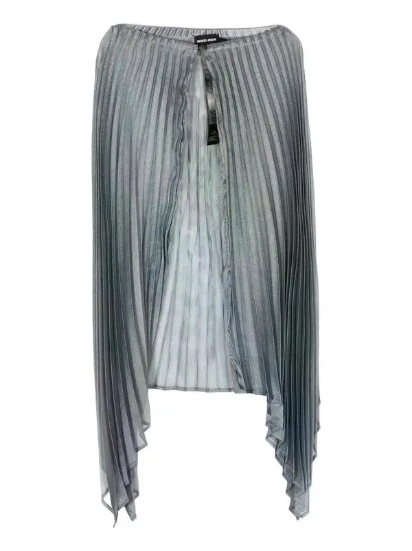 Giorgio Armani Fully-pleated Button Cape - Grey
