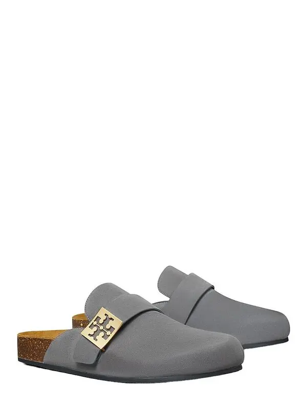 Tory Burch Mellow Buckled Mule Clogs - Charcoal