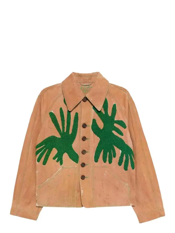 KINYAN LAM Embroidered Jacket - Brown