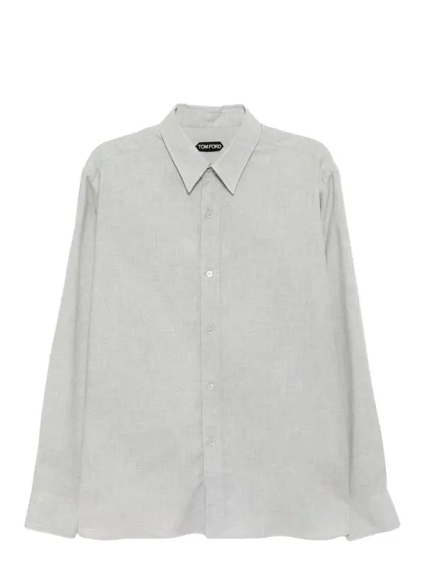 TOM FORD Melange Fluid Shirt - Grey