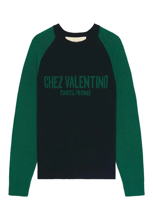 Valentino Garavani Sweater - Ultramarine Dark Blue & Darkwood