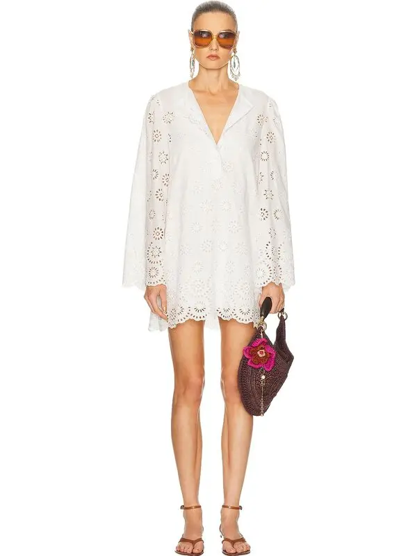 Chloé Long Sleeve Mini Dress - Iconic Milk