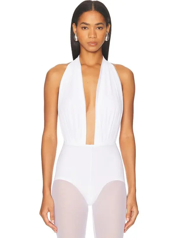 Norma Kamali Halter Bodysuit - Snow White