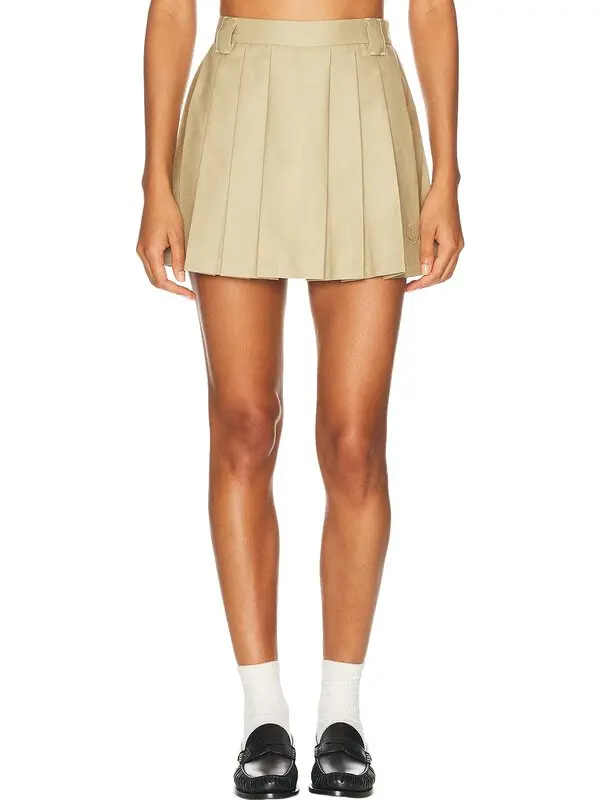 Moncler Pleated Twill Skirt - Sponge