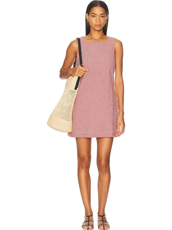 Posse Emma Shift Mini Dress - Red Gingham