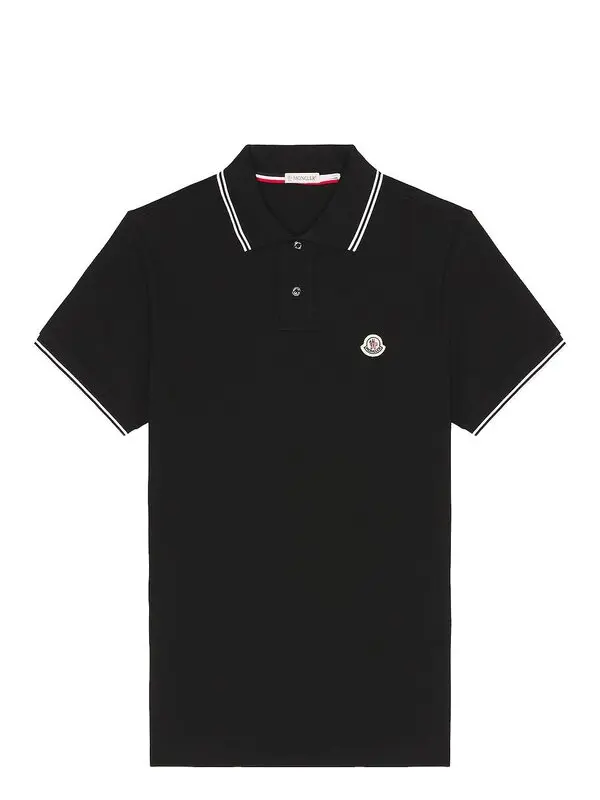 Moncler Short Sleeve Polo - Black
