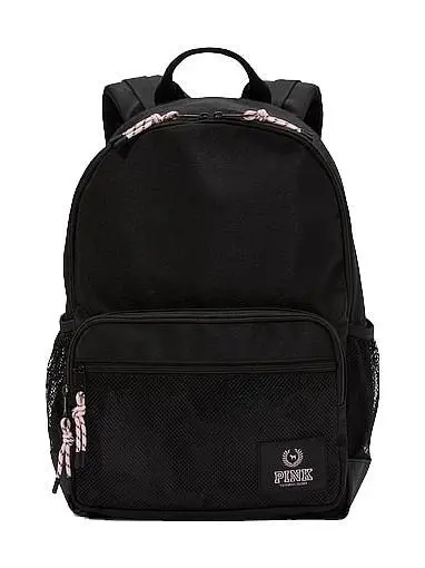 Pink Classic Canvas Backpack - Black