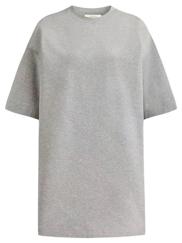 12 STOREEZ Cotton T-shirt Dress - Grey