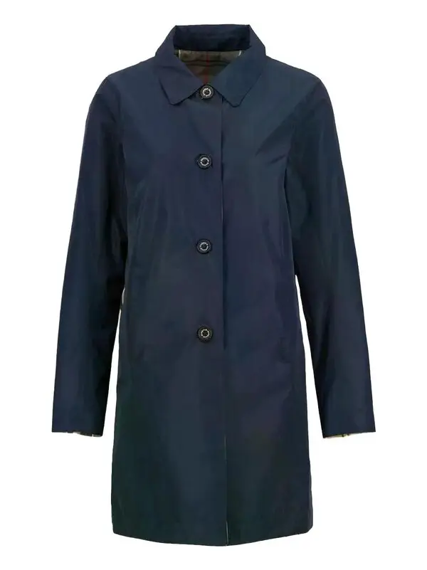 Barbour Babbity Reversible Plaid-lined Raincoat - Blue