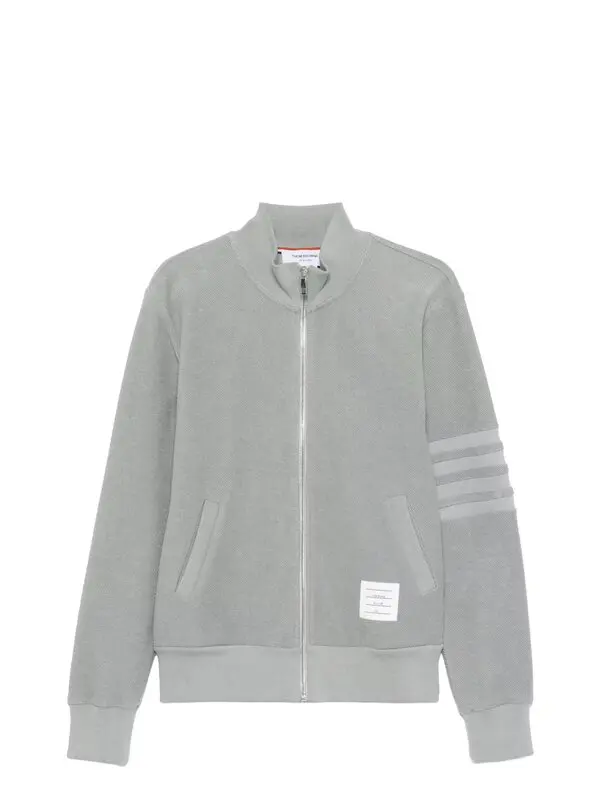 Thom Browne 4-bar Zip-up Sweatshirt - Grey