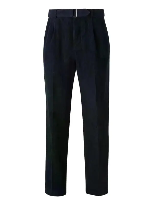 Officine Générale Pleat-detailed Corduroy Trousers - Blue