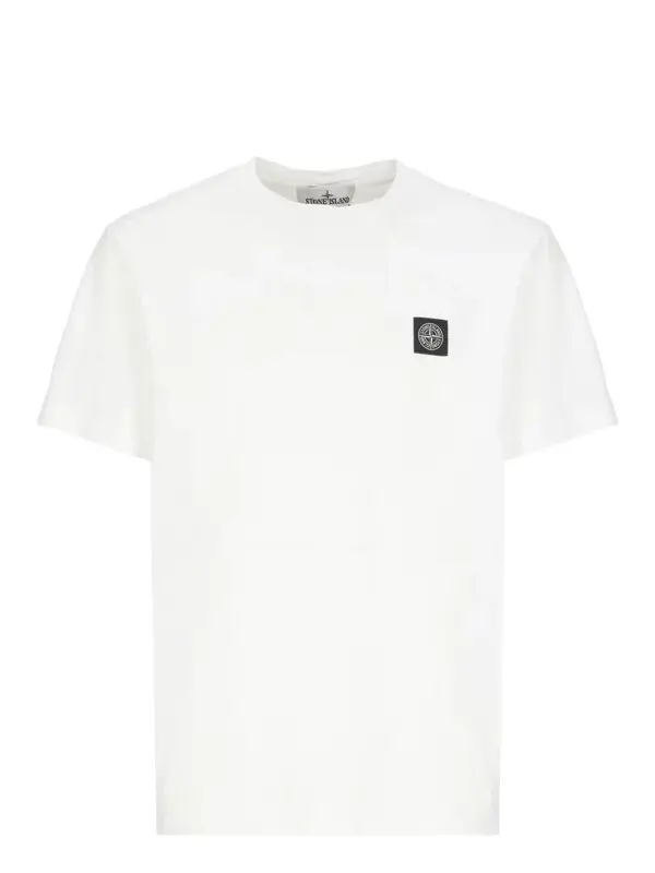 Stone Island Logo-patch Crew-neck T-shirt - White