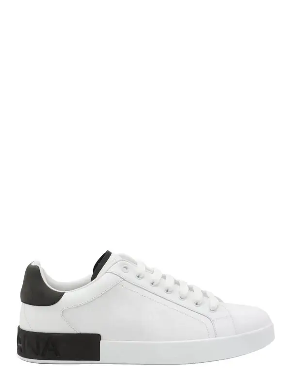 Dolce & Gabbana Leather Panelled Sneakers - White