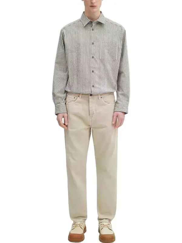 A.p.c. Malo Striped Long-sleeve Shirt - Grey