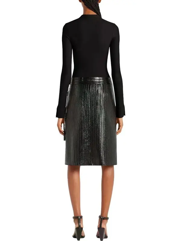 COURREGES Zip-up Long-sleeve Bodysuit - Black
