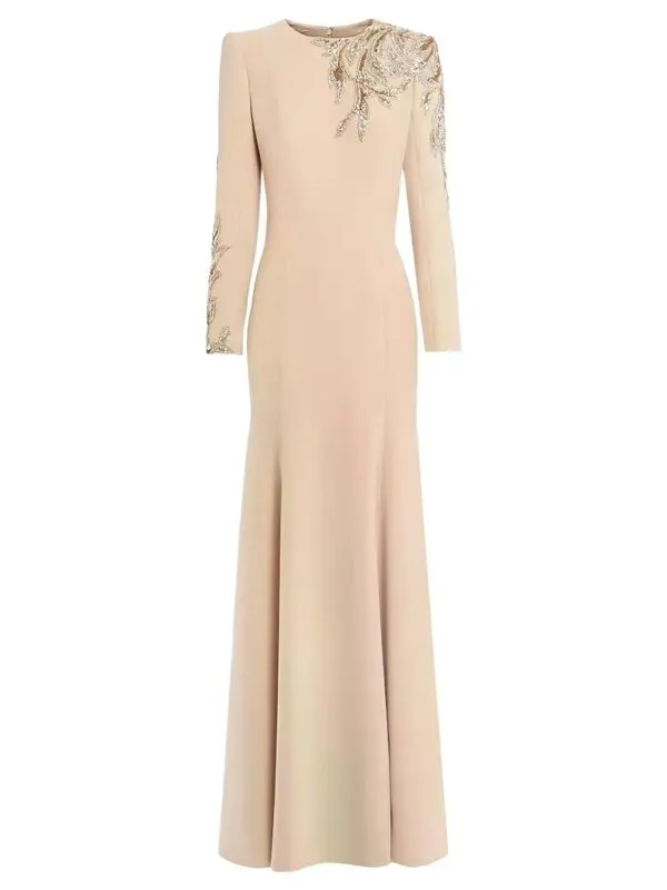 Jenny Packham Honor Sequin-embellished Maxi Dress - Neutrals