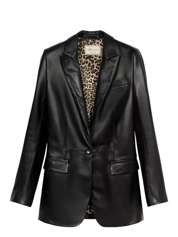 Blumarine Leather Blazer - Black