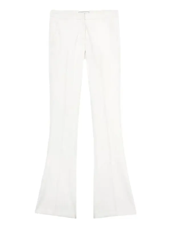 Blumarine Twill Flared Trousers - White