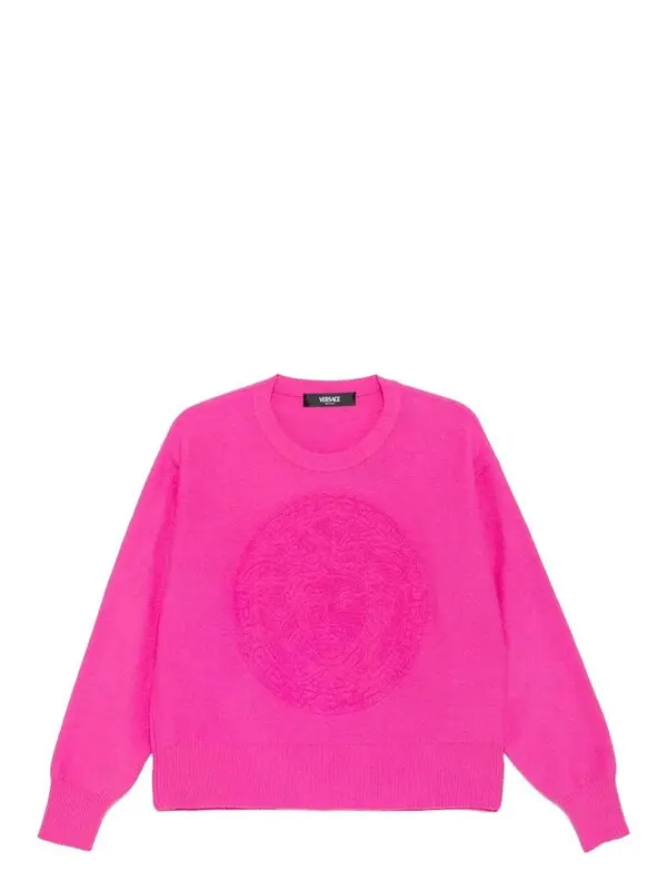 Versace Logo-knit Jumper - Pink